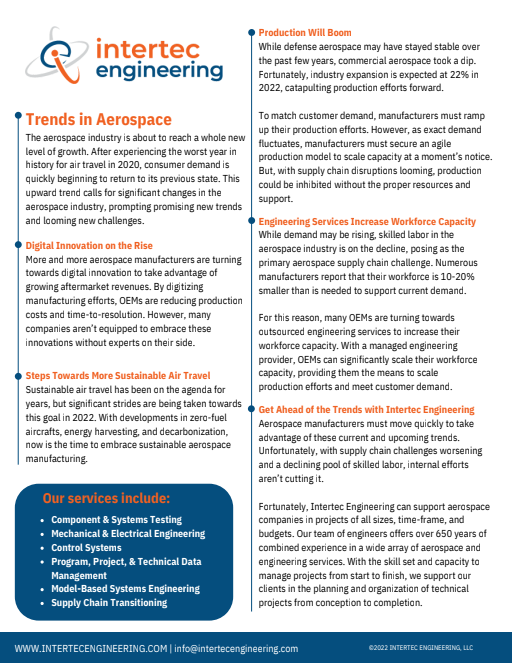 Aerospace Infographic Download | Intertec Engineering